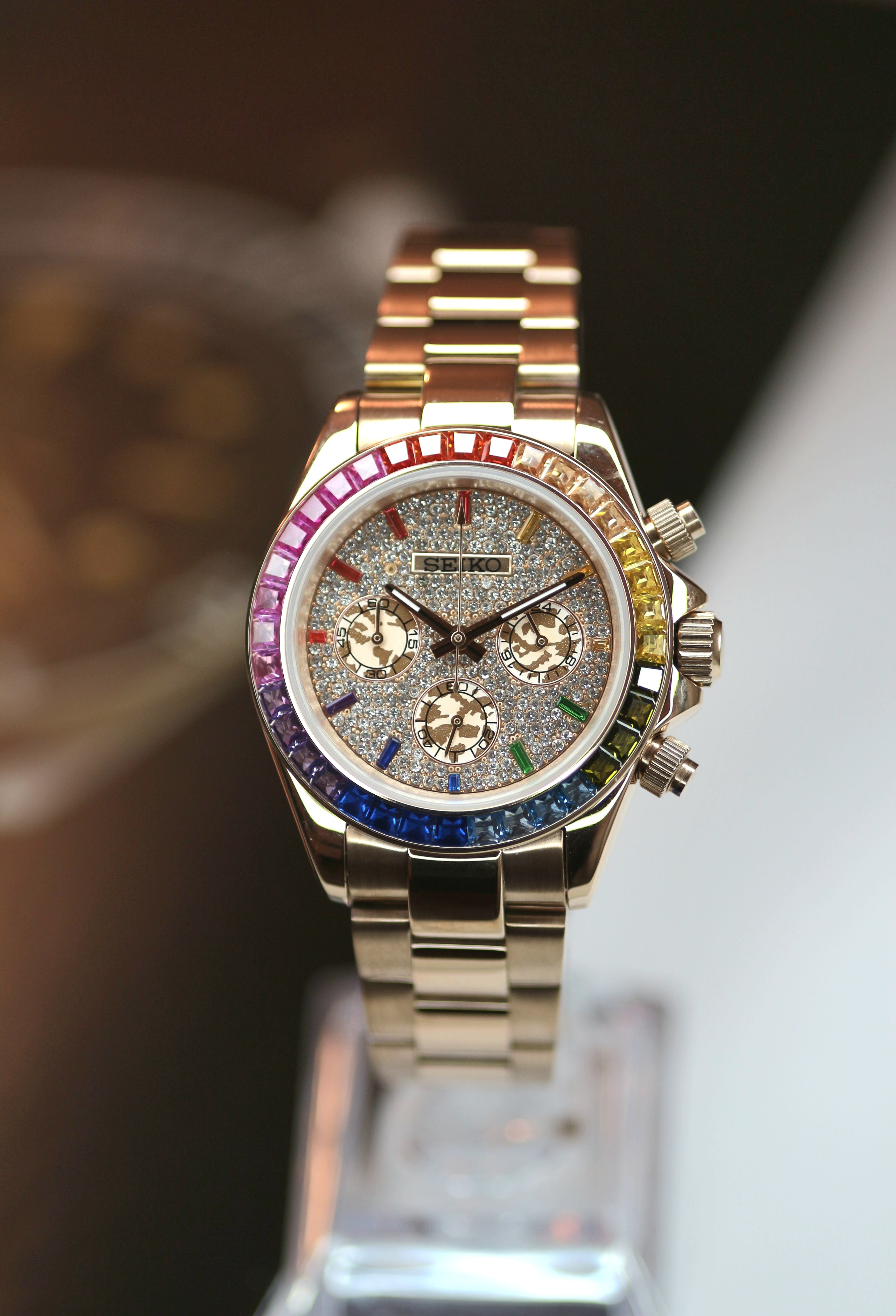Seitona Rainbow Ice Chronograph Mod – JourneyAboutTime
